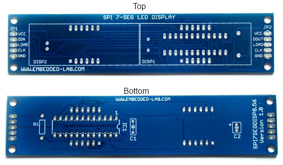 Introducing a new serial (SPI) 8-digit seven segment LED display module using MAX7219 | Embedded Lab